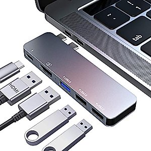 USB C Adapter for MacBook Pro 2020, MacBook Adapter HDMI, MacBook Air M1 USB Multiport USB C Hub with 4K HDMI, Thunderbolt 3, for MacBook Pro 13"-16" 2021-2016, MacBook Air 2021-2018