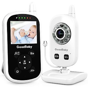 Video Baby Monitor with Camera and Audio - Auto Night Vision,Two-Way Talk, Temperature Monitor, Lullabies, 960ft Range and Long Battery Life 12