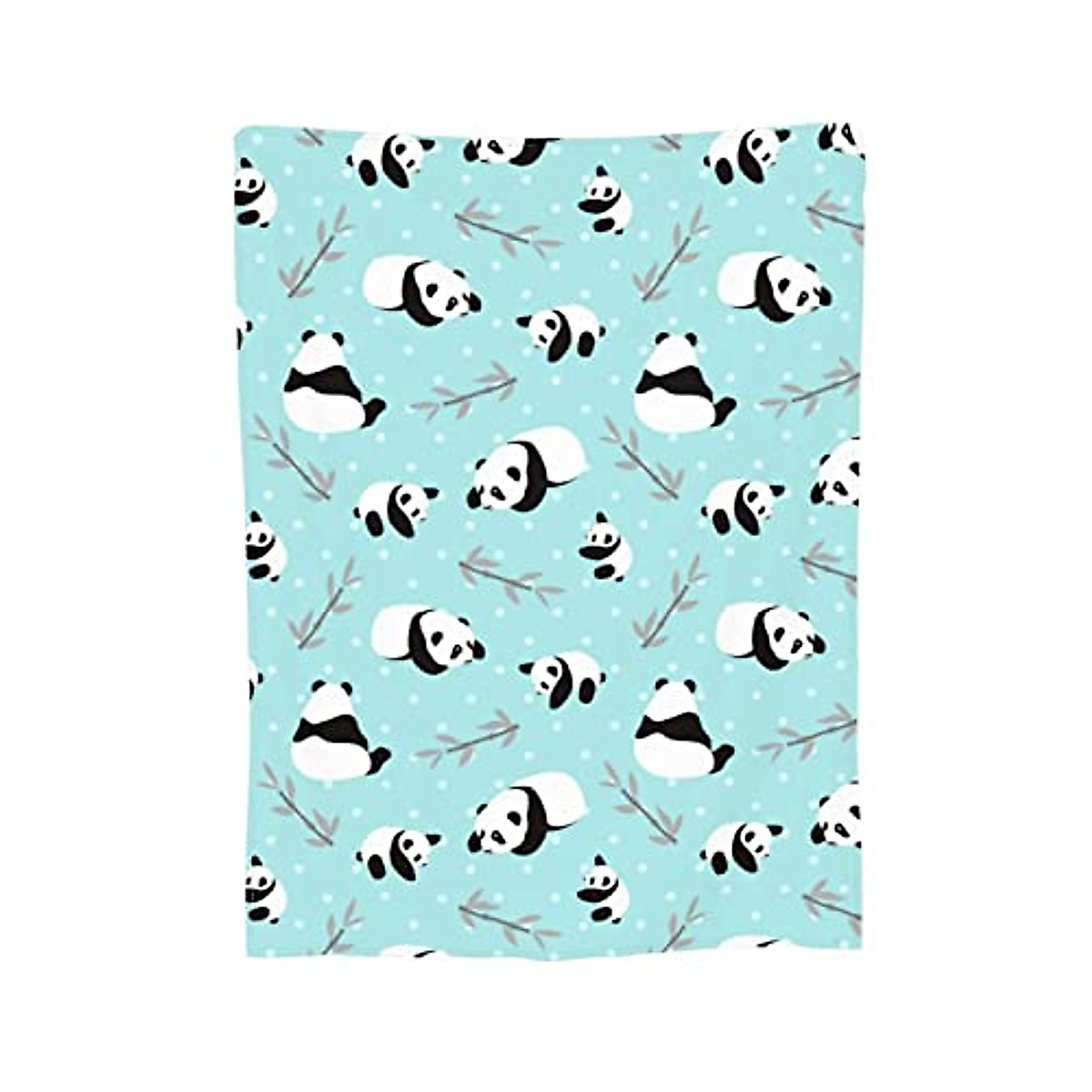 Delerain Panda Flannel Fleece Throw Blanket 50"x60" Living Room/Bedroom/Sofa Couch Warm Soft Bed Blanket for Kids Adults All Season