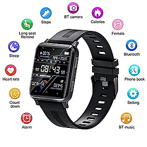 Smart Watch with Call, 2023 Smartwatch for Android Phones/iPhone (30D+ Standby,Music Storage/Player) IP67 Waterproof Fitness Tracker, AMOLED Full-Touch Screen Smartwatch with Heart Rate/Sleep Monitor