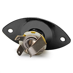 MAXCHEER 1/4" Oval Guitar Jack 6.35mm Output Input Plug Socket for Mono Electric Guitar (Black)