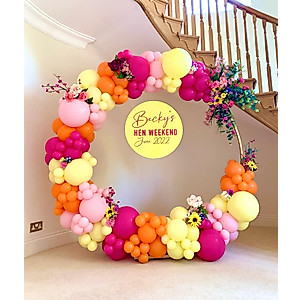 Bonropin Hot Pink Balloons 130pcs Hot Pink Balloons Garland Arch Kit 5/10/12/18 Inch Different Sizes Hot Magenta Latex Balloons for Baby Shower Birthday Wedding Bridal Princess Theme Party Decorations