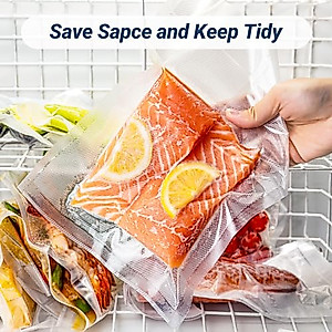 Vacuum Sealer Bags, 50 Count 8x12inch Vacuum Seal Bags Fits for Food Saver, Geryon and Other Vacuum Sealer Machines, BPA Free & Heavy Duty Safe for Food Storage, Meal Prep and Sous Vide