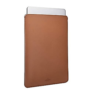 Comfyable Laptop Sleeve 13 Inch Precisely Compatible with MacBook Pro M2 2022 M1 2020-2016 & Mac Air M2 2022 M1 2020, Not Fit Old Versioned MBA/MBP, Faux Leather Cover Case, Brown