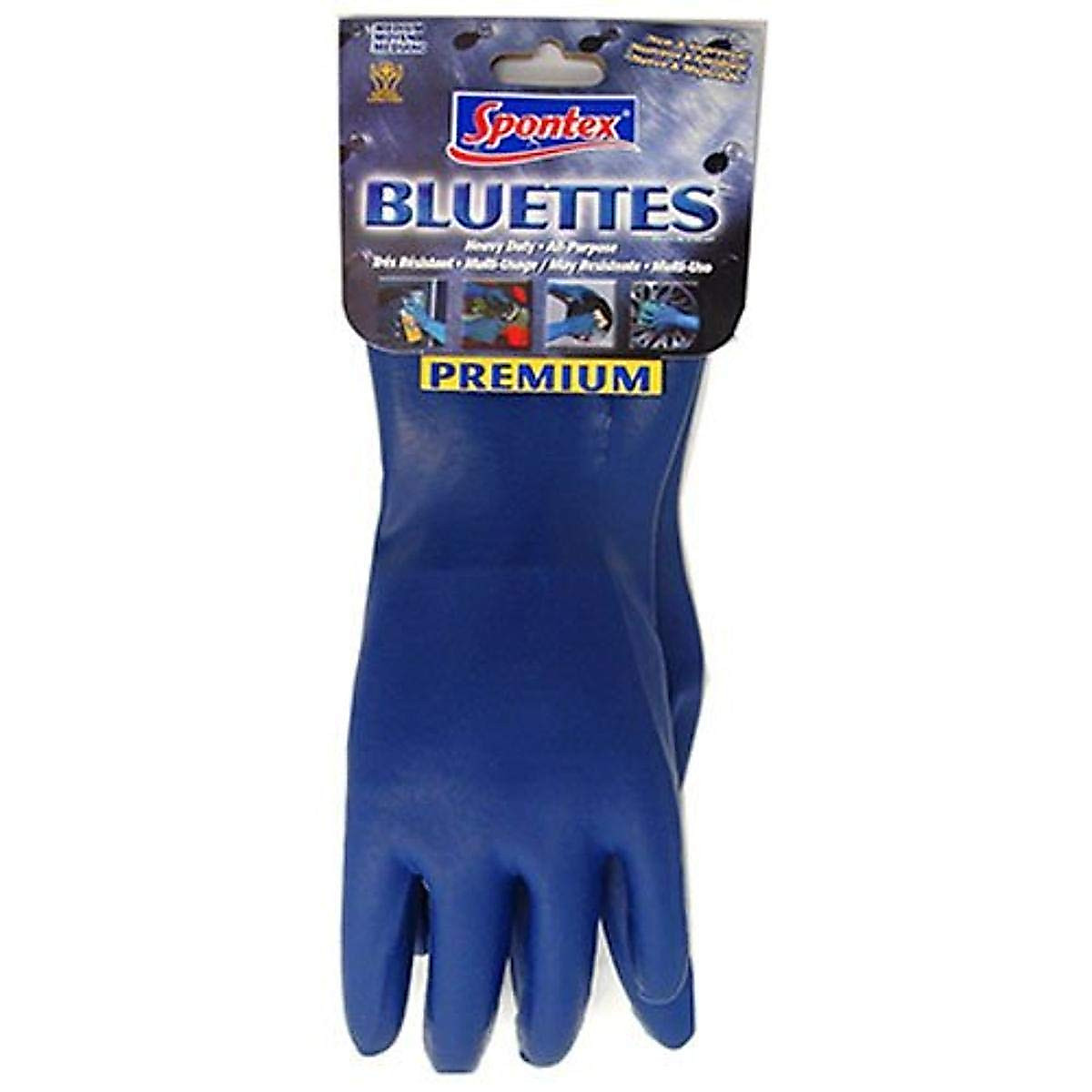 Spontex Large Rubber Gloves, Blue