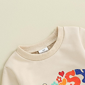 BOIBOKOKO Newborn Baby Girl Boy Clothes Sassy Little Soul Long Sleeve Romper Jumpsuit Cute Fall Winter Outfit (Beige-CC, 3-6 Months)