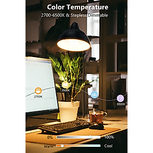 YHW Living Room Floor Lamp Smart Compatible with Alexa&Google, RGB 2700-6500k CCT Dimmable Color Changing for Bedroom Office.