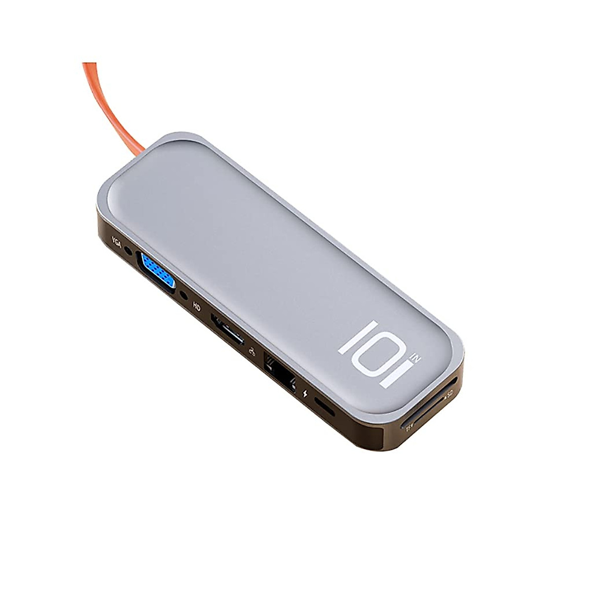 Port Expander 10-in-1 USB C Hub Multiport Adapter with Ethernet, HDMI, VGA, 2 USB3.0, USB2.0, SD/TF Card Reader, PD 100W, 3.5mm Audio Port USB Splitter