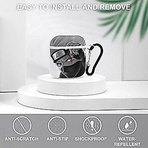 Anime Print Case for AirPods Case Cover Shockproof Wireless Charging Protective Hard Skin with Keychain Compatiable with AirPods 2 & 1