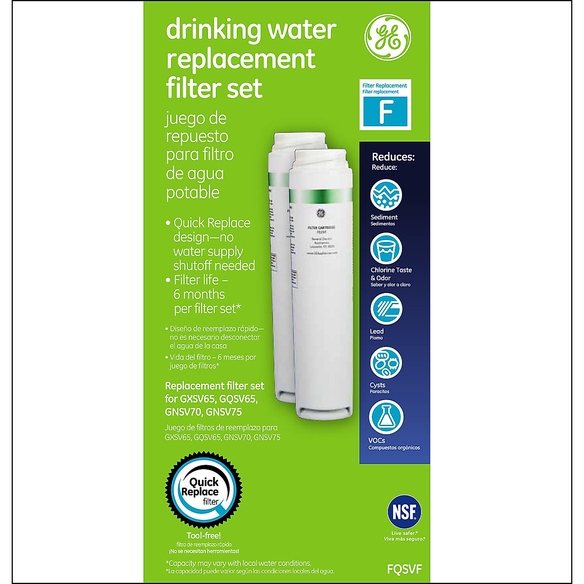 GE FQSVF Drinking Water System Replacement Filter Set