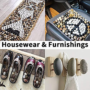 OUPENG Pebbles Polished Gravel, Natural Polished Mixed Color Stones, Small Decorative River Rock Stones 5 Pounds (80-Oz)