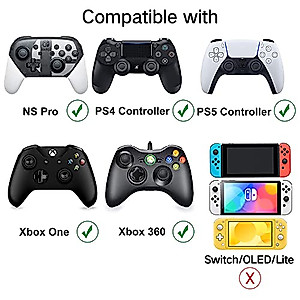 PERFECTSIGHT Cute Thumb Grip Caps for PlayStation 4/5, PS5, PS4, Xbox Series X/S, Xbox One, Switch PRO Controller, 4PCS Kawaii Soft Rubber 3D Analog Thumbsticks Grips Joystick Cover - Glitter Ghost