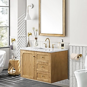 TURS Toilet Paper Holder 2 Towel Hooks Brushed Gold SUS304 Stainless Steel 3-Pieces Bathroom Accessories Kit Wall Mounted