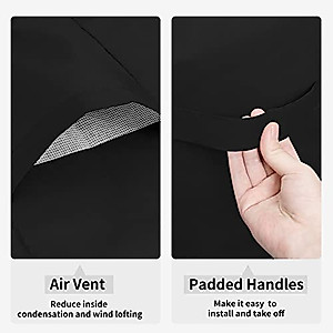 Easy-Going Waterproof Patio Chair Cover UV Resistant Outdoor Chair Cover Weatherproof Lawn Patio Furniture Cover with Tape Sealed Seam (2 Pack-33.5Wx31.5Dx36H inch, Black)