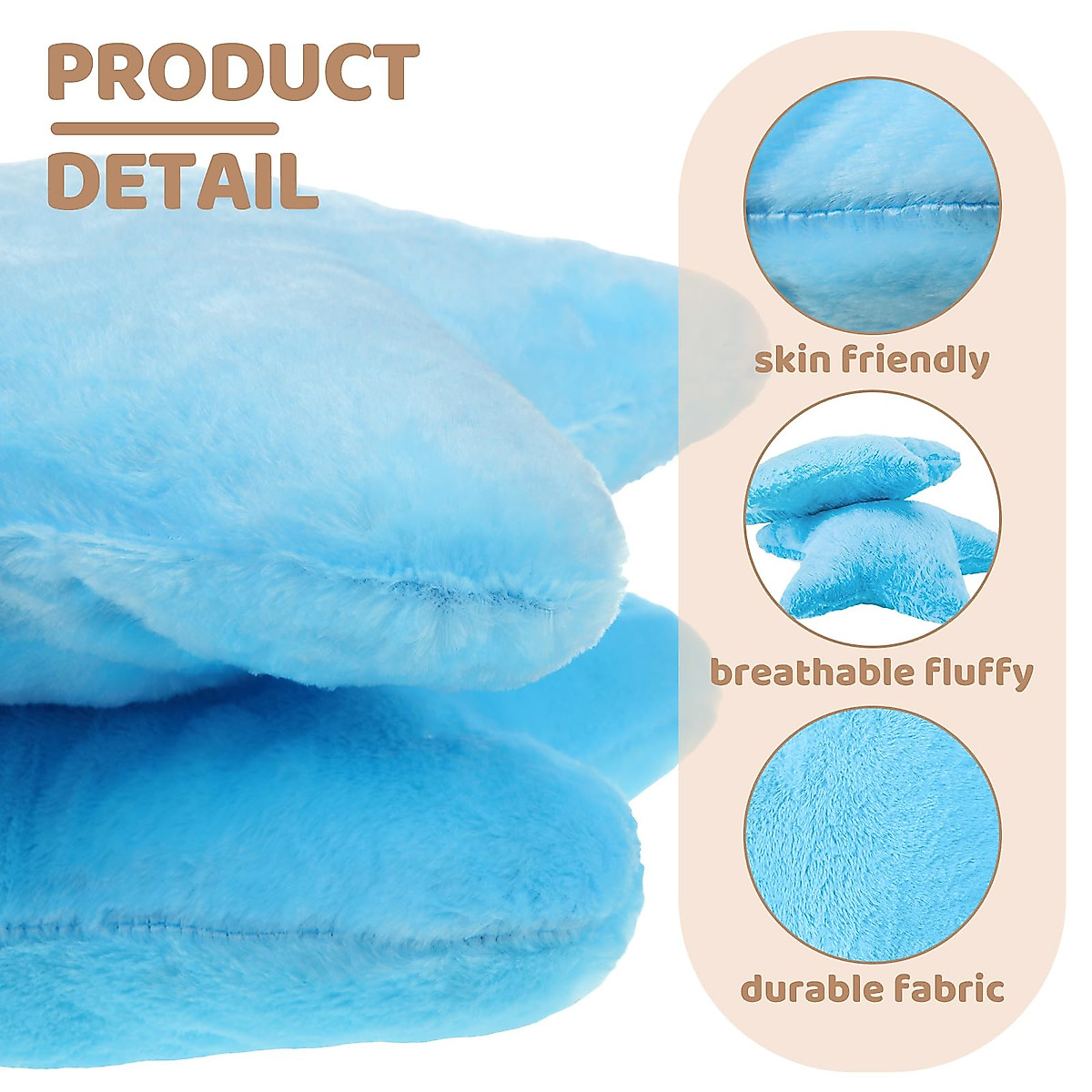 Sumind 2 Pcs 15.7 Inch Star Pillow Plush Star Throw Pillow Cute Pillows Aesthetic 3D Star Throw Stuffed Cushion Decorative Gift Room Decor for Bedroom Sofa Chair(Blue)