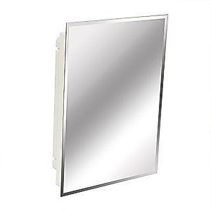 American Pride 9622WBAR12 – Recessed Frameless Beveled Polished Edge Mirror Medicine Cabinet 16" x 22"