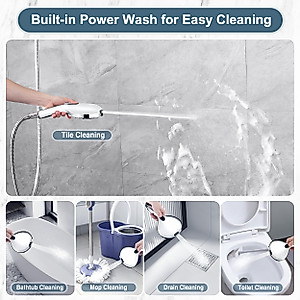 BRIGHT SHOWERS High Pressure Shower Head with Handheld, 9 Spray Settings Showerhead Built in Power Wash to Clean Tub and Pets, Extra Long 69" Hose, Adjustable Bracket, Chrome
