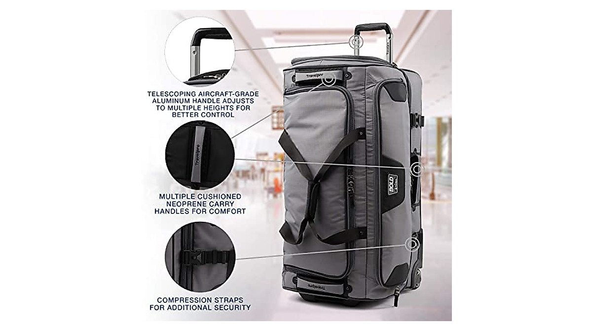 Travelpro Bold 30-Inch Rolling Duffel Bag for Adventurers