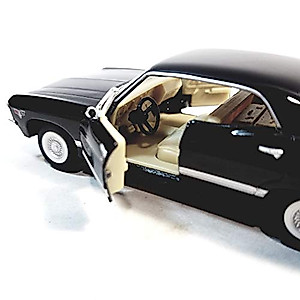Kinsmart Jet Black 1967 Chevy Impala 4 Door Hardtop 1/43 O Scale Diecast Car