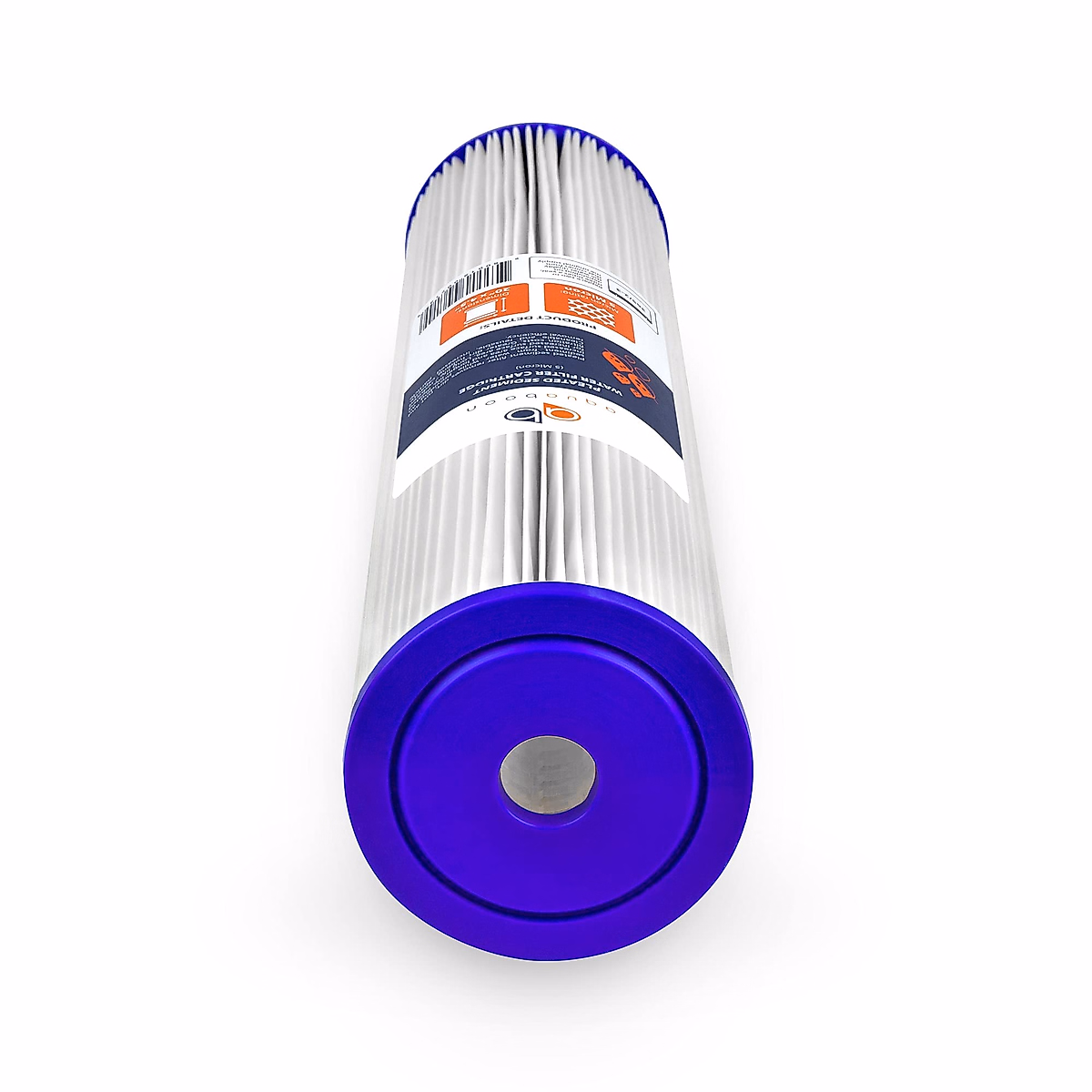 Aquaboon Whole House Sediment Water Filter - 4.5 x 20 Water Filter - 5 Micron Pleated Whole House Water Filter Cartridge Compatible w/AquaPure AP810 2, Pentek ECP5-BB, Hydronix SPC-45-1005 (4 Pack)