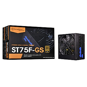 SilverStone Technology 750W Computer Power Supply PSU Fully Modular with 80 Plus Gold & 140mm Design Power Supply (SST-ST75F-GS-V3)