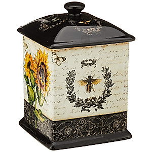 Certified International 3 Piece French Sunflowers Canister Set, 56 oz/60 oz/96 oz, Multicolored