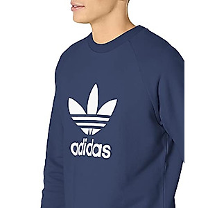 adidas Originals Men's Adicolor Classics Trefoil Crewneck Sweatshirt, Night Indigo, Medium
