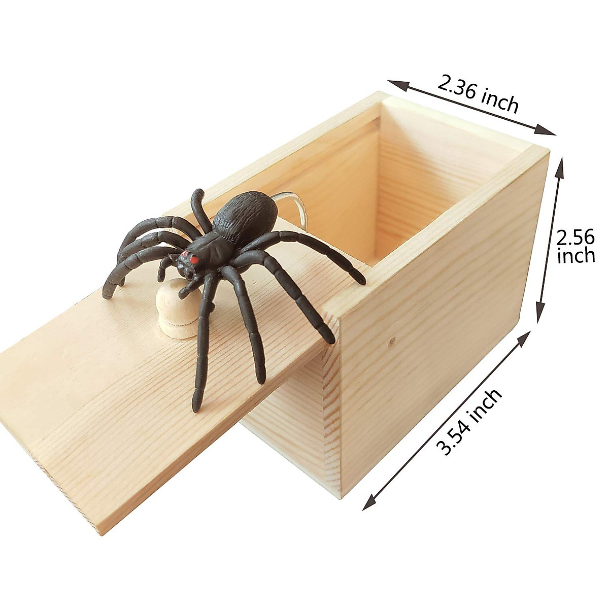 GIIOASA Fun Spider Money Surprise Box,Rubber Spider Prank Box,Handcrafted Spider in a Box Prank