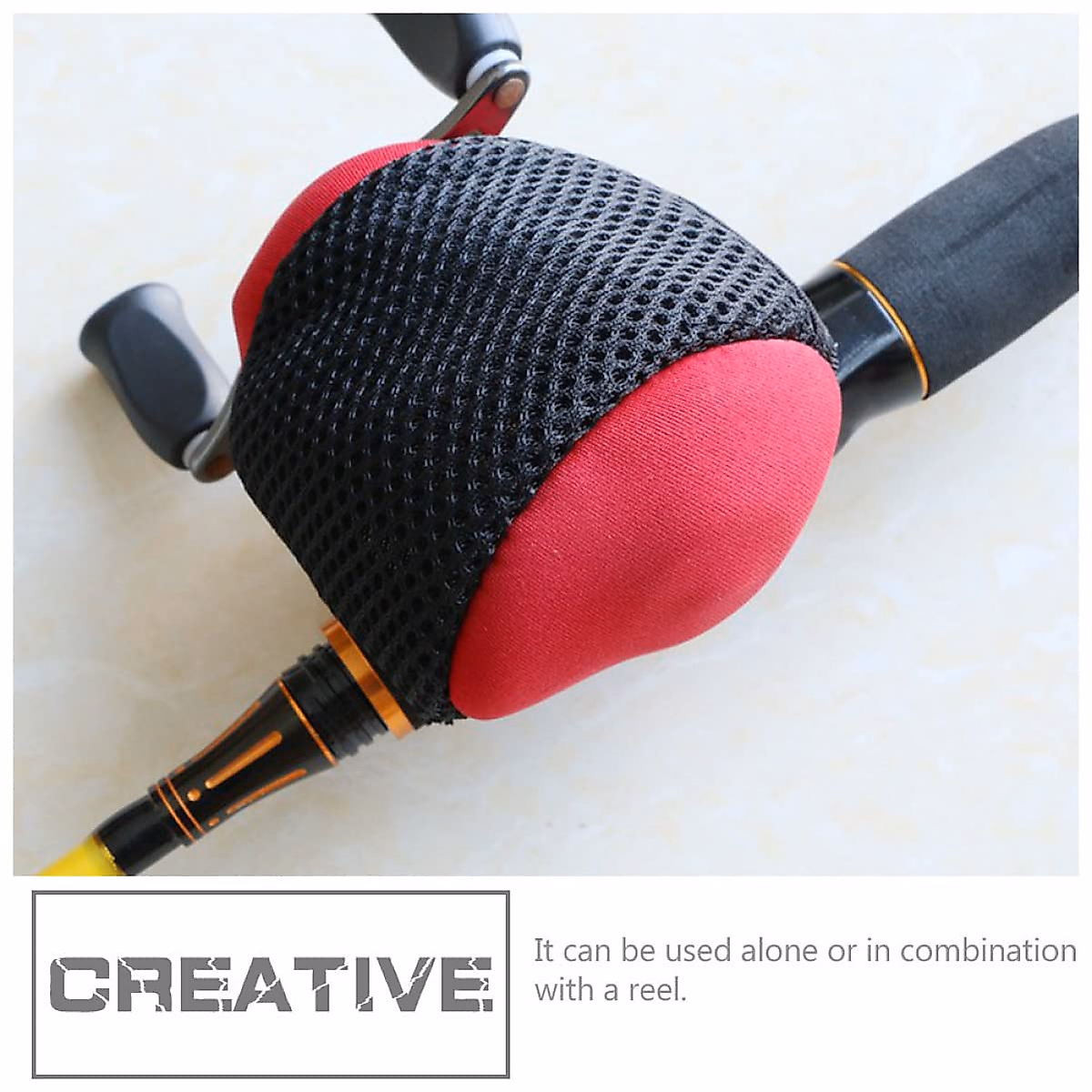 INOOMP Fishing Reel Bag Fishing Rod Case Fly Reel Case Breathable Reel Protector Scrolls Home Fishing Reel Pouch Protective Cover Fishing Reel Case One Body Stretch Bag Neoprene