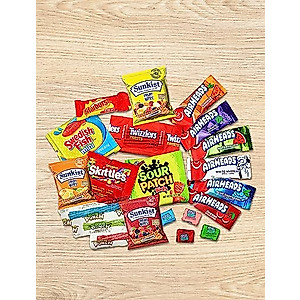 Sarah's Candy Factory Halloween Bulk Assorted Fruit Candy - Starburst, Skittles, Swedish Fish, Air Heads, Jolly Rancher, Sunkist,and more in Bag, 4 Lbs