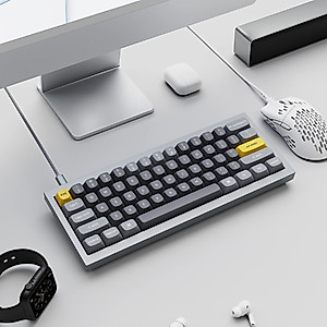 Keychron Q4 Wired Custom Mechanical Keyboard, QMK/VIA Programmable Macro, Full Aluminum, Hot-Swappable Gateron G Pro Brown Switch, 60% Layout Double Gasket Compatible with Mac and Windows - Gray
