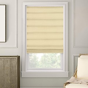 Light Filtering Fabric Roman Shade - Cordless Lift - Window Blinds - Premium Textured Fabric (35x64, Linen)