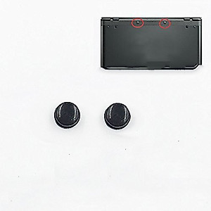 Front Back Screw Rubber Feet Cover Upper LCD Screen Screws Cover Rubber Replacement for New 3DS XL LL (Red)