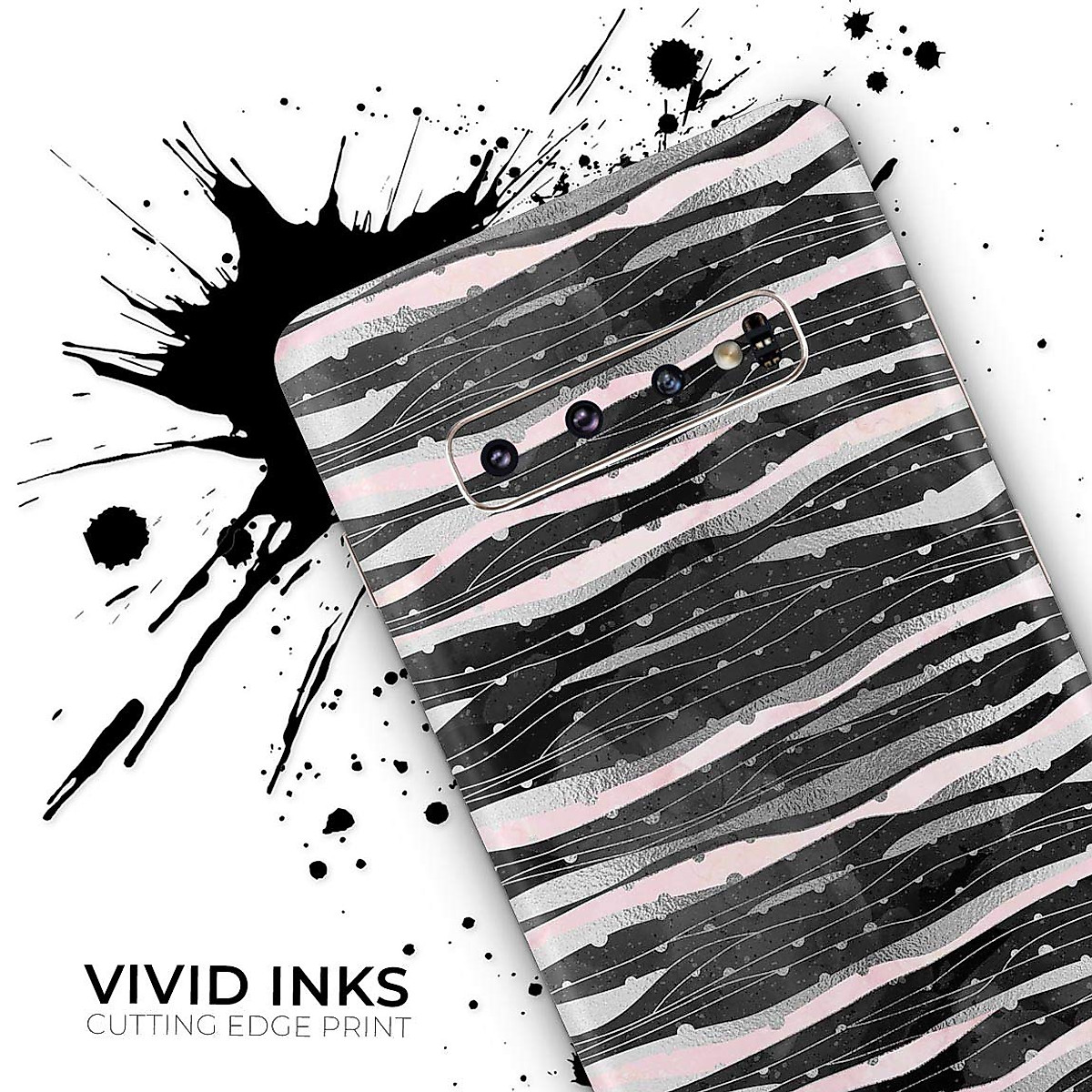 DesignSkinz Karamfila Silver & Pink Marble V5 Protective Vinyl Decal Wrap Skin Cover Compatible with The Samsung Galaxy S20 (Screen Trim & Back Glass Skin)