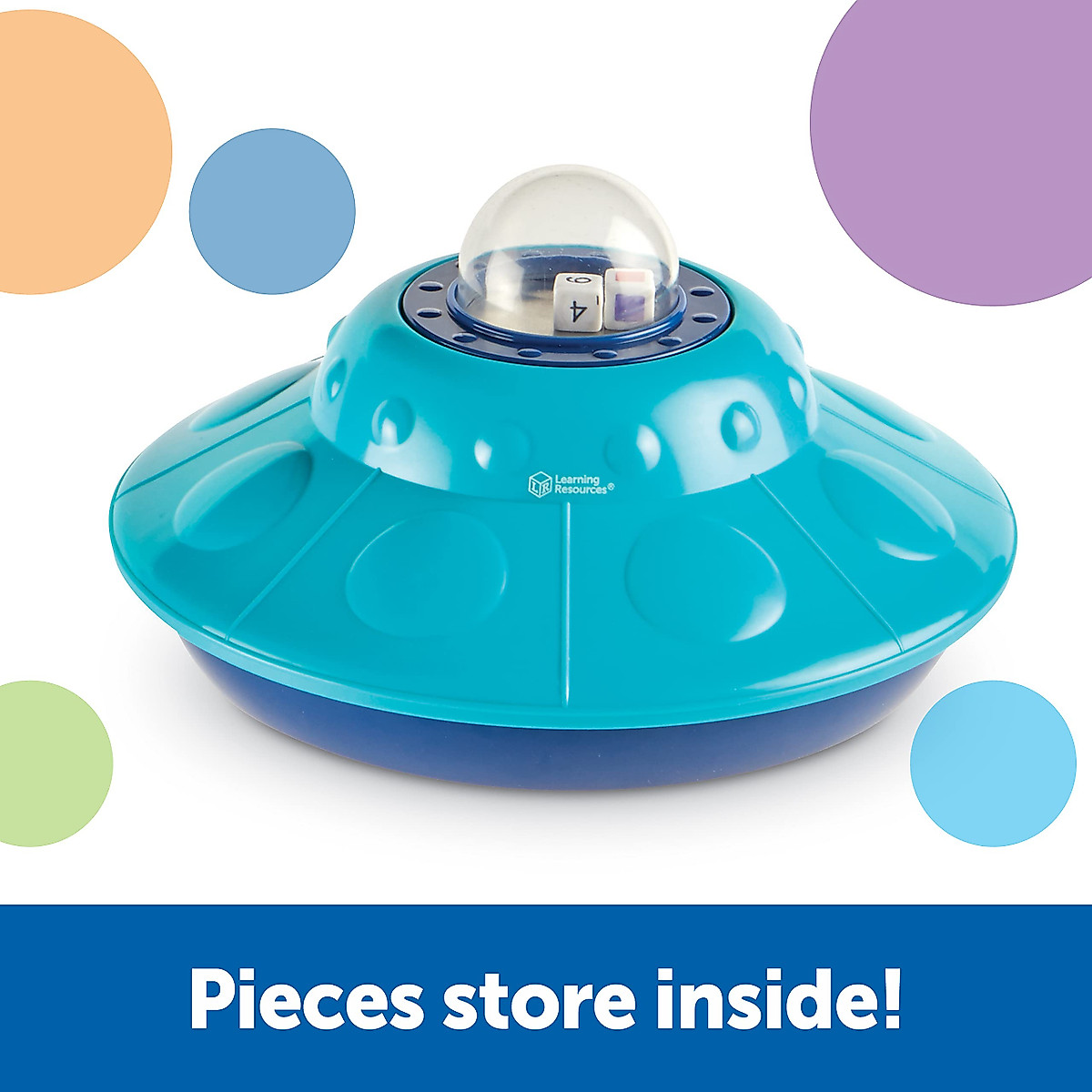 Learning Resources Oodles of Aliens Sorting Saucer, Fine Motor Skills, Counting and Sorting Toys, Preschool Games, Educational Toys, 48 Pieces, Ages 4+