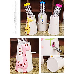 Hamster Water Bottle Small Animal Standing Water Dispenser Ceramic Base Cage Hanging Water Feeding Bottles Auto Dispenser for Hamster Guinea Pig Squirrel Rabbit Hedgehog (Blue)