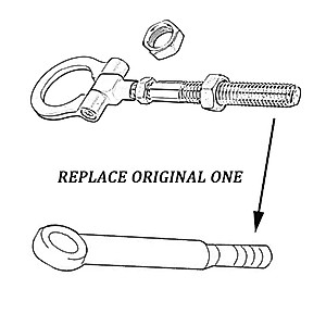 XRMXF Heavy Duty Anodized Folding Tow Hooks Track Racing Towing Fits for Jeep Cherokee, Compass, Chrysler Pacifica, Voyager (Red)