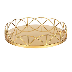 FESTLOVE Set of 5 Cake Stands Donuts Holder, Gold Metal Cake Dessert Display Stand Cupcake Pedestal Table Decoration Serving Platter for Baby Shower Wedding Birthday Parties Celebration