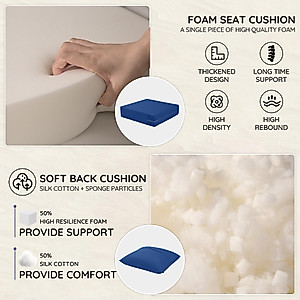 Sutteles Deep Seat Patio Cushions, Outdoor Chair Cushion Set, Patio Furniture Cushion with Removable Cover, Suitable for Patio Outdoor Furniture 24 x24 in (Navy)