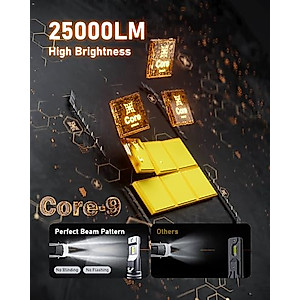 Hikari 2025 25000LM 9006 HB4 LED Bulbs, Fog Light, 45W Upgraded Core-12, High Lumens LED Kit, 6000k Cool White, IP68 Waterproof, Foglight