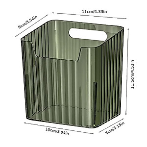 Typutomi 3 PCS Fridge Side Door Storage Containers, Refrigerator Organizer Bins Plastic Food Fresh Storage Box for Fridge, Counter, Cabinet, Pantry(Green)