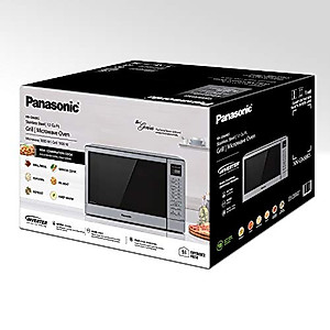 Panasonic NN-GN68KS Countertop Microwave Oven 2-in-1 FlashXpress Broiler, Inverter Technology for Even Cooking and Smart Genius Sensor, 1000W, 1.2 cu.ft Microwave-NN-GN68KS (Stainless Steel/Silver)