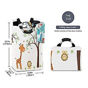 Laundry Basket Large Collapsible Dirty Laundry Hamper Bag Tall Fabric Storage Baskets Rectangle Folding Washing Bin Hand Clothes Organizer for Kids,Dorm 53L (color45)