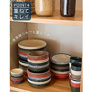 TAMAKI Air Stack T-954041 Curry & Pasta, Green, Diameter 8.7 x Height 1.6 inches (22 x 4 cm), Microwave & Dishwasher Safe