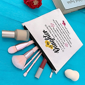 Daughter Gift from Mom, Daughter Birthday Gift Makeup Bag -To My Daughter Gifts