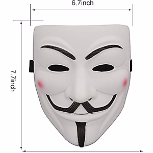 V for Vendetta Mask, Halloween Masks - Guy Masks for Kids Costume