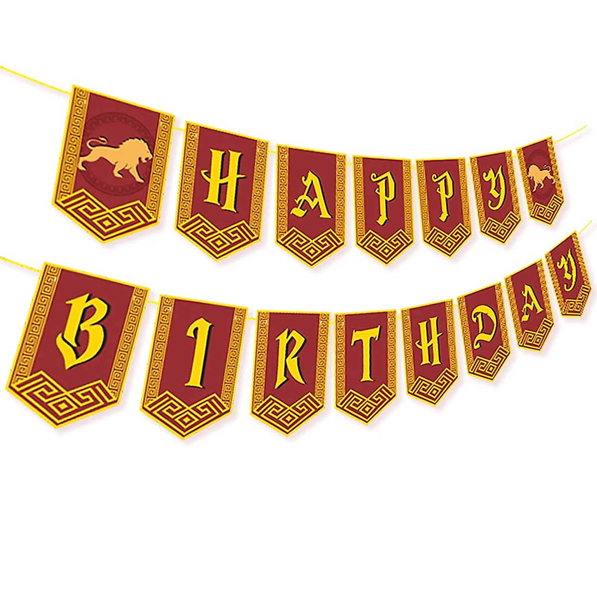 Happy Birthday Decorations Banner Pre-Strung Magic Wizard School Party Banner Wizard Birthday Party Supplies Decor for Fans Bday Party Favors