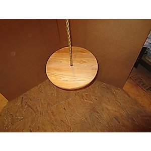 Wood Tree Swings-Tree Swing Cypress Wood Disc Tree Swing and 10 Feet of Rope Not Plywood