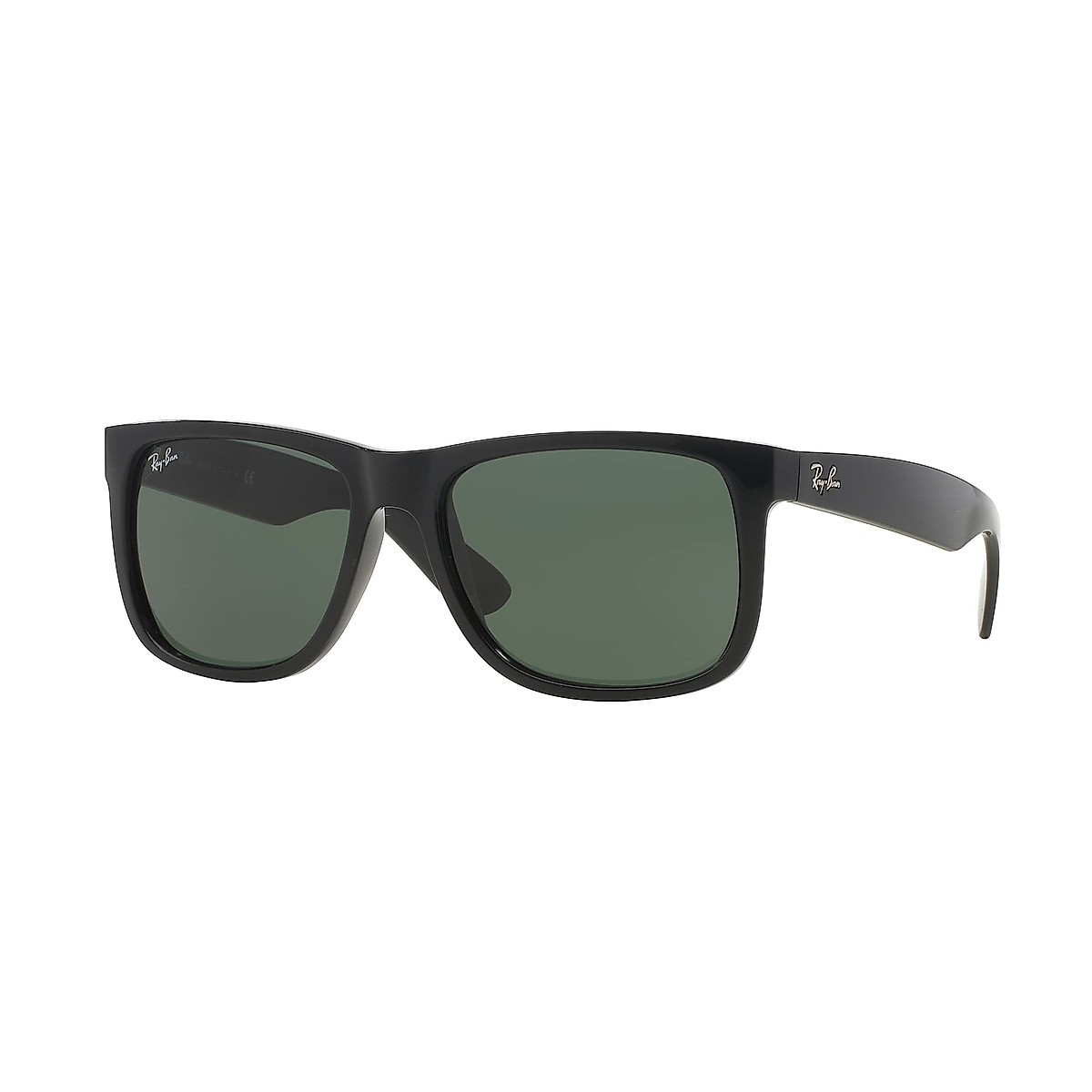 Ray-Ban RB4165 Justin Sunglasses + Vision Group Accessories Bundle (Black/Dark Green (601/71),55), unisex-adult