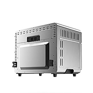 Megachef 10 in 1 Electronic Multifunction 360 Degree Hot Air Technology Countertop Oven, Silver Chrome